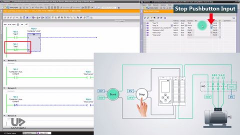 Start stop motor control ladder diagram Archives – Upmation